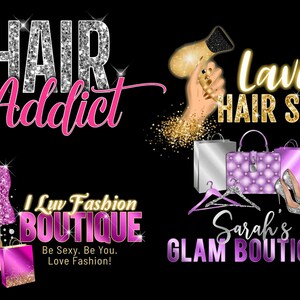 Glam Logo, Diamond Glitter Logo Design, Sparkle Logo, Beauty Logo ...