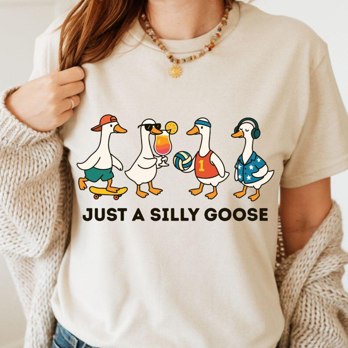 Funny Silly Goose PNG, Cute Animal Clipart, Goose Wearing Clothes ...