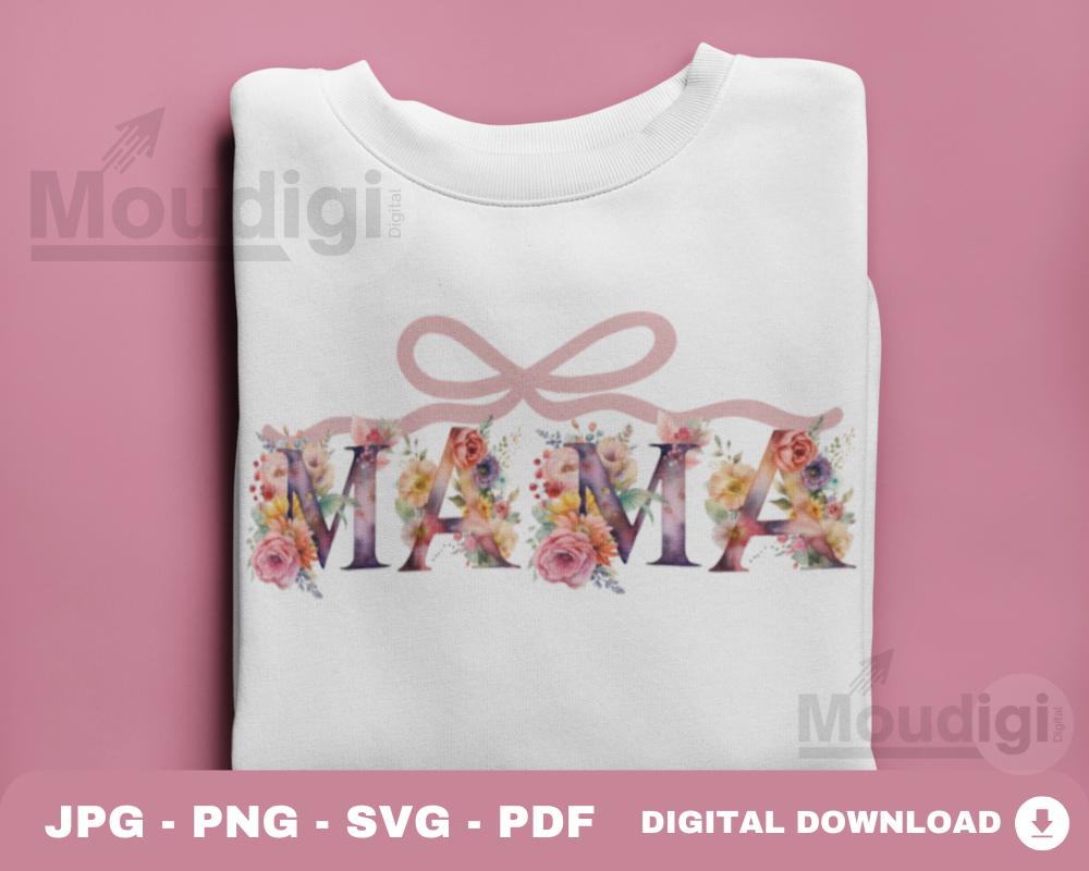 Elegant Floral Mama Coquette Design, Perfect for Mother’s Day Gifts ...