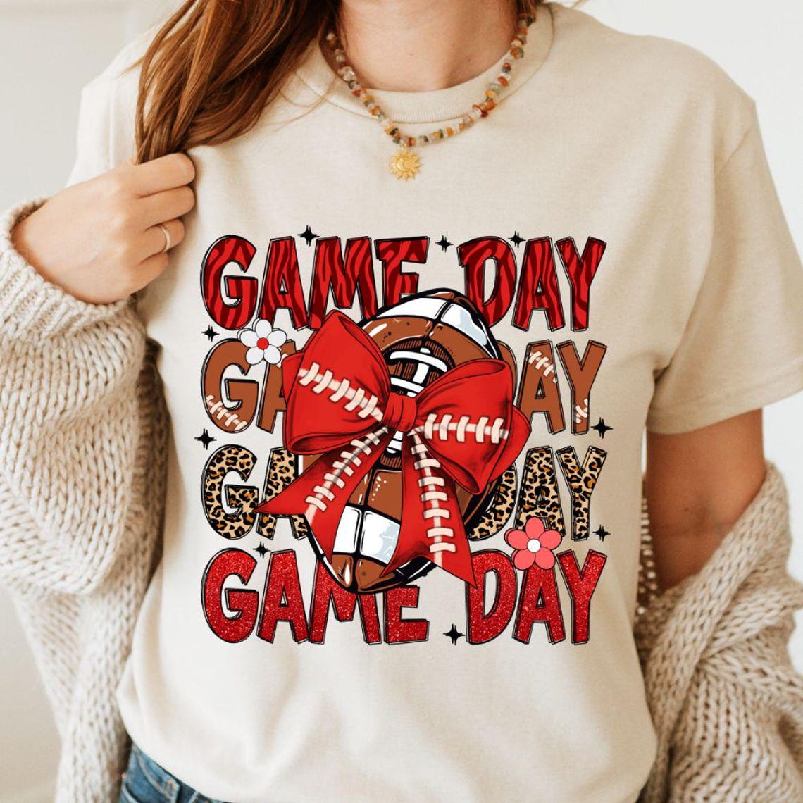 Game Day PNG, Coquette Football Shirt Design, Cute Game Day Sublimation ...