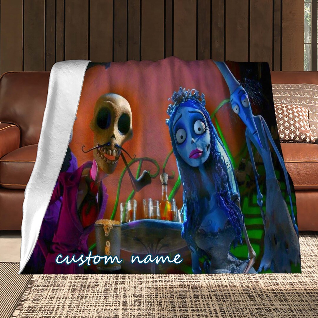 Corpse Bride Blanket Custom Name Blanket Christmas Blanket - Etsy
