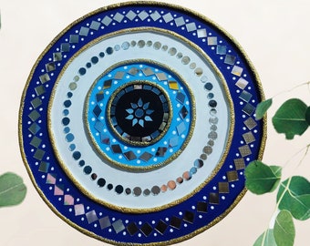 Evil Eye Traditional Lippan Art /home Decor/wall Hanging 12 Inches ...