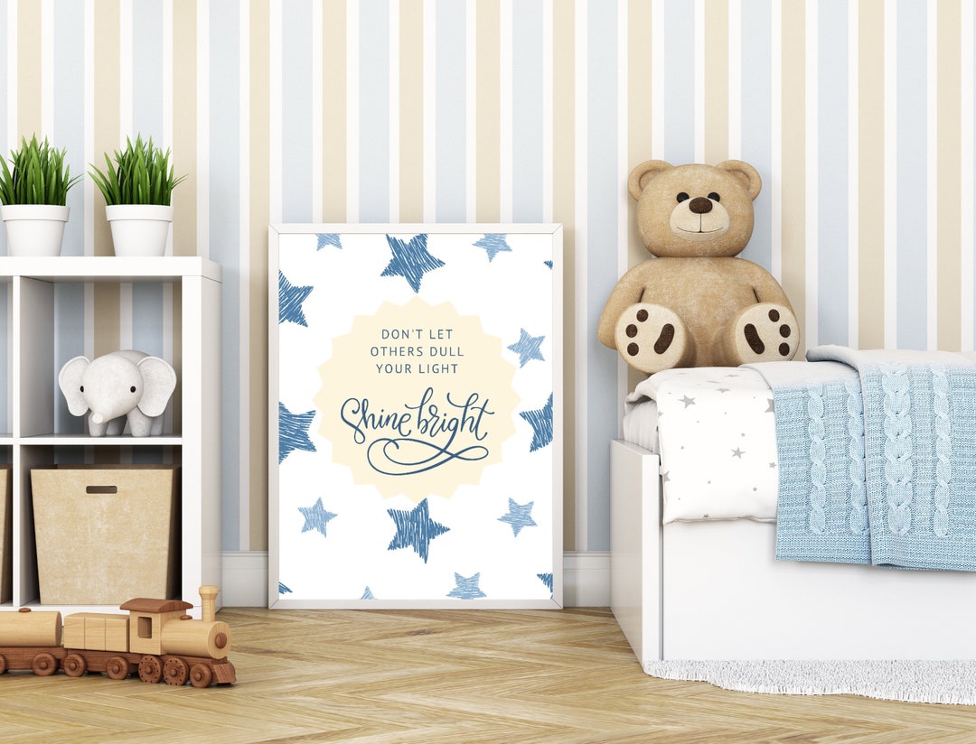 Shine Bright Poster, Wall Décor, Kids Room, Baby Nursery, Office Décor ...
