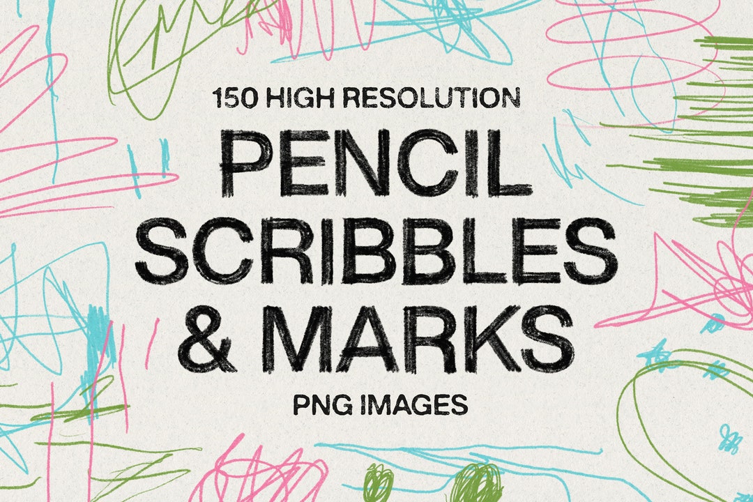 PNG Pencil Scribbles & Marks - Etsy