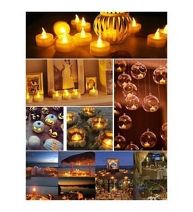 5pcs Battery Operated Led Tealight-flameless Tealights With Flickering ...