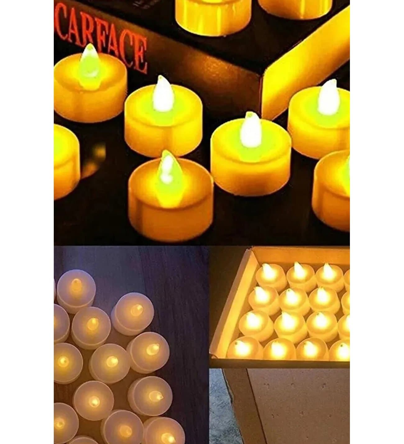 5pcs Battery Operated Led Tealight-flameless Tealights With Flickering ...