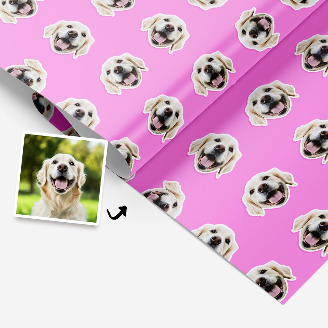 Personalized Pet Photo Wrapping Paper | Custom Gift Wrap - Etsy UK