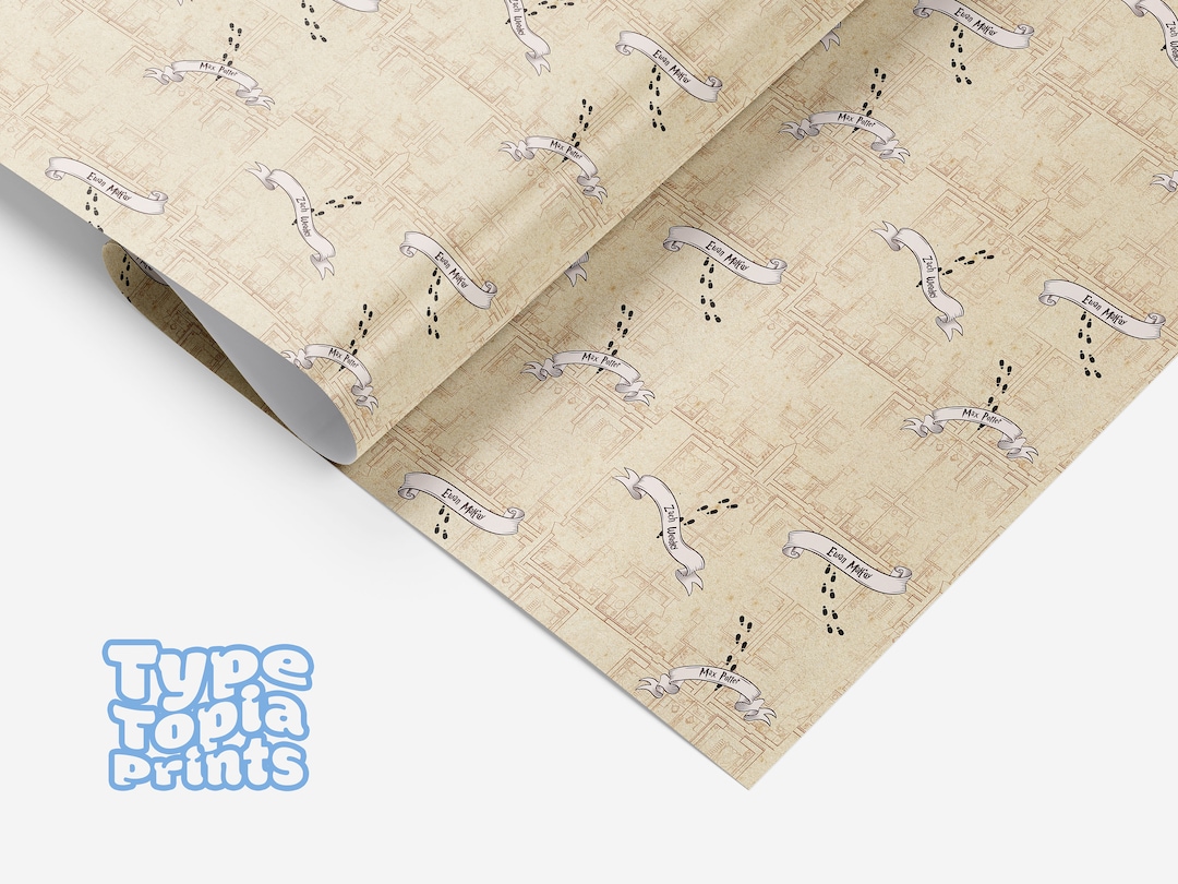 Marauder's Map | Harry Potter Wrapping Paper | Personalised Gift Wrap ...