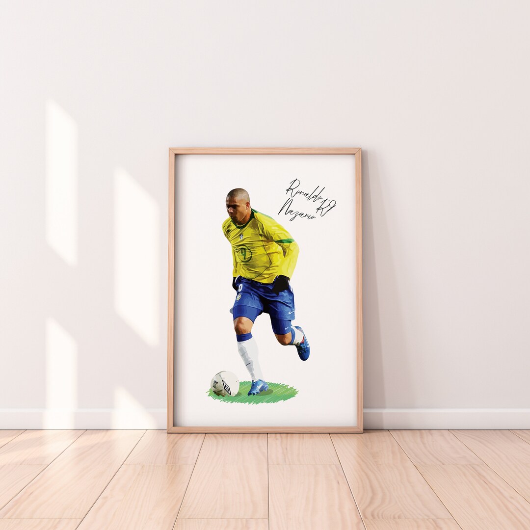 Wall Poster R9 Poster Ronaldo Nazario Art Signed Football Poster ...