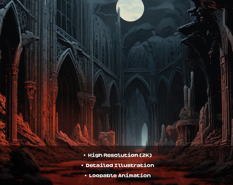 4 ANIMATED BACKGROUNDS Vampire Castle Background Vampire - Etsy