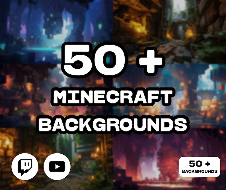 50+ Vtuber Streamer Minecraft Backgrounds, Stream Background, Virtual ...