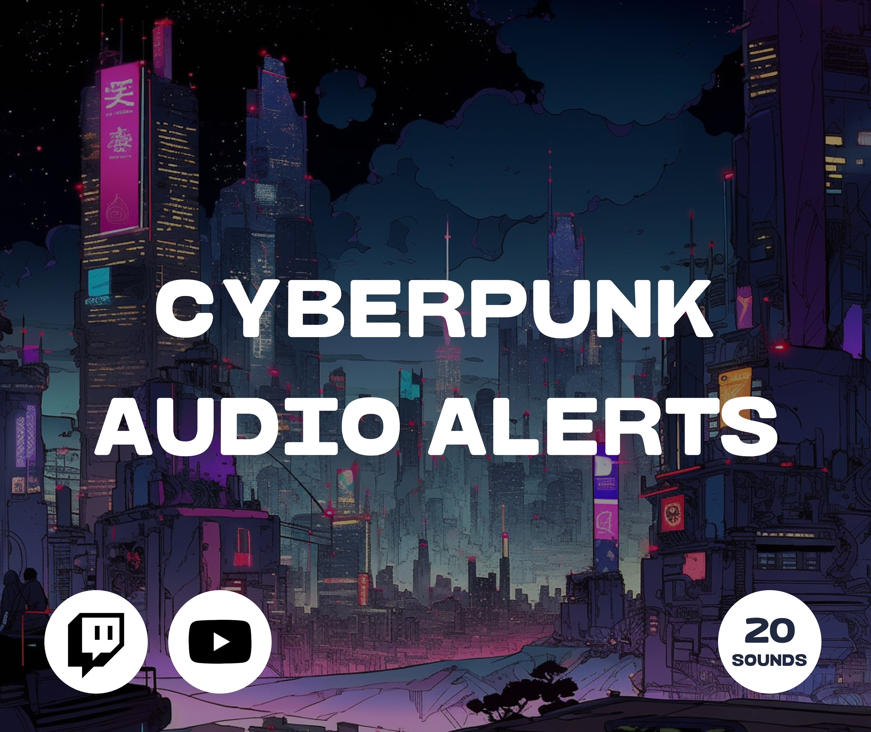 Twitch Sound Alerts - Cyberpunk Pack (notifications, Transitions, Sound ...