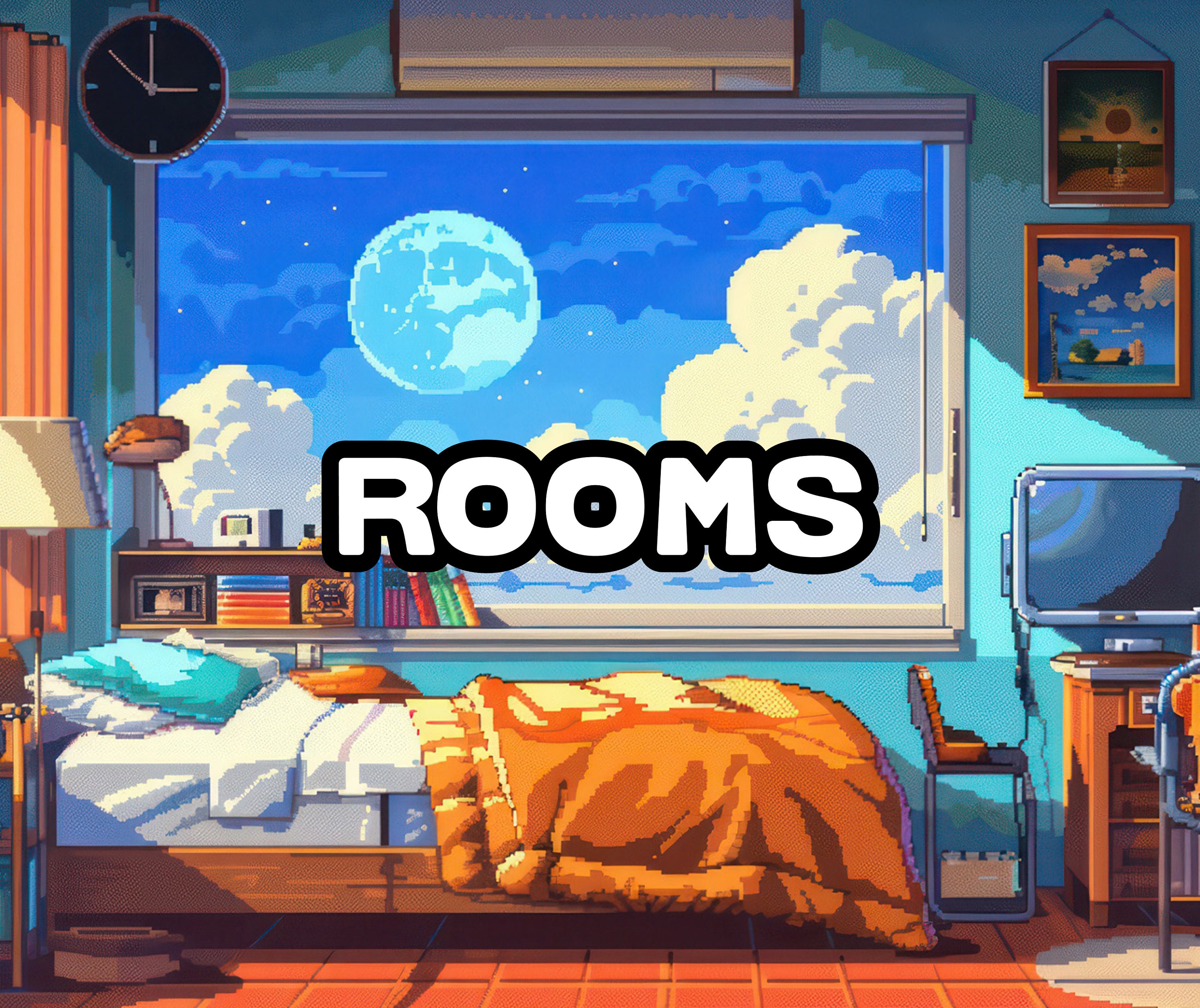 100 Pixel Art Backgrounds, Pixel Art Style, Stream Background, Virtual ...