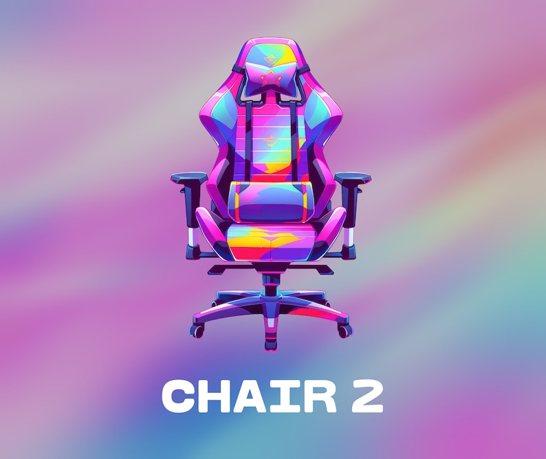 VTUBER 4 Gaming Chairs Set, VTUBER Asset | High Quality PNG Files ...