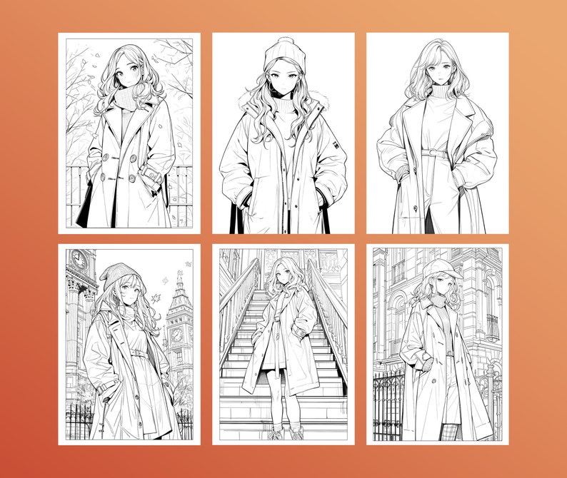 ANIME Coloring Book "autumn Time" of Girls, Ghibli & Animals, High ...