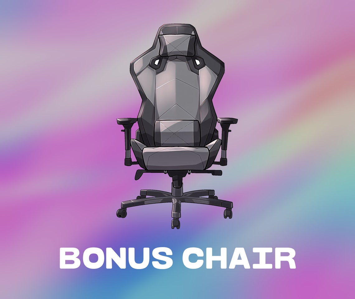 VTUBER 4 Gaming Chairs Set, VTUBER Asset High Quality PNG Files ...