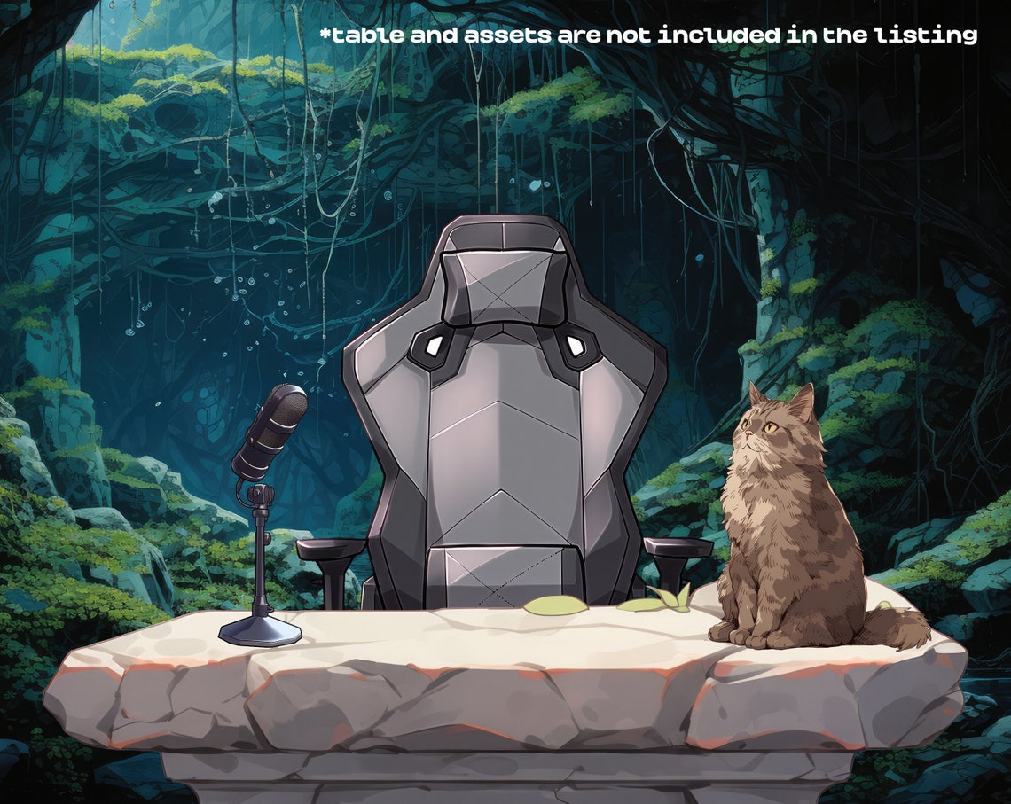 4 ANIMATED BACKGROUNDS Cave Background Forest Cave Looped Vtuber Twitch ...