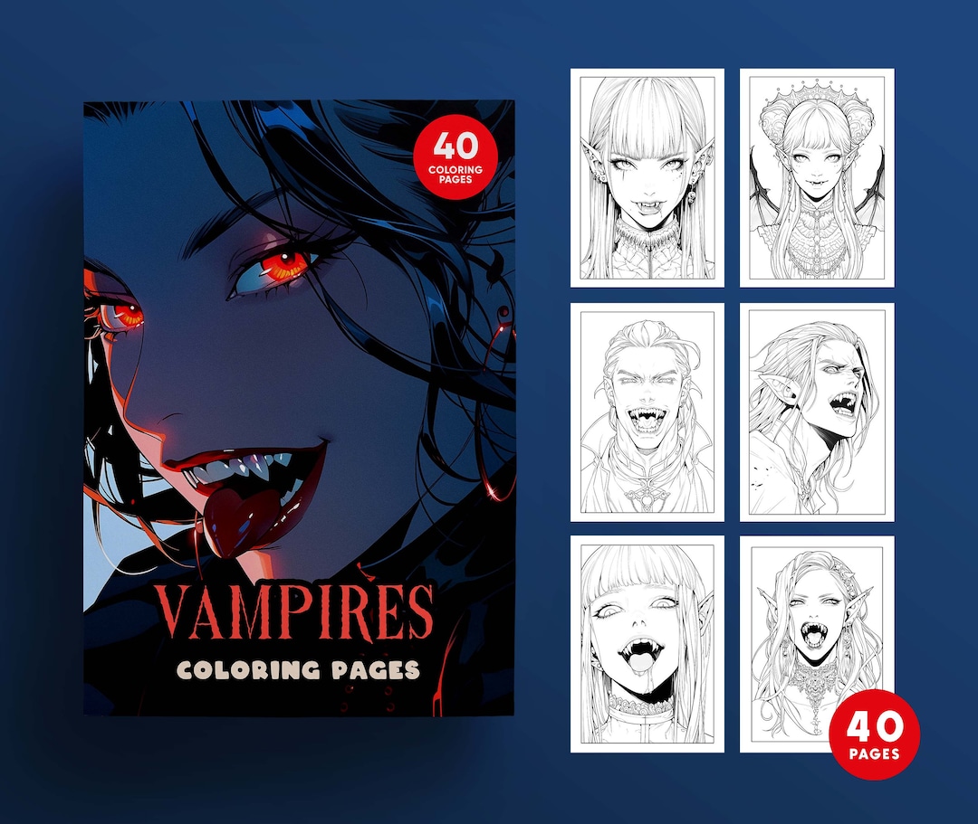ANIME vampires Coloring Book of Girls, Boys, Vampires, Dracula, Ghibli ...
