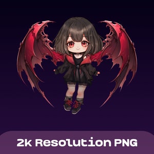 VTUBER Bat Vampire Wings | Fantasy Wings | Red Wings | Vtuber Asset ...