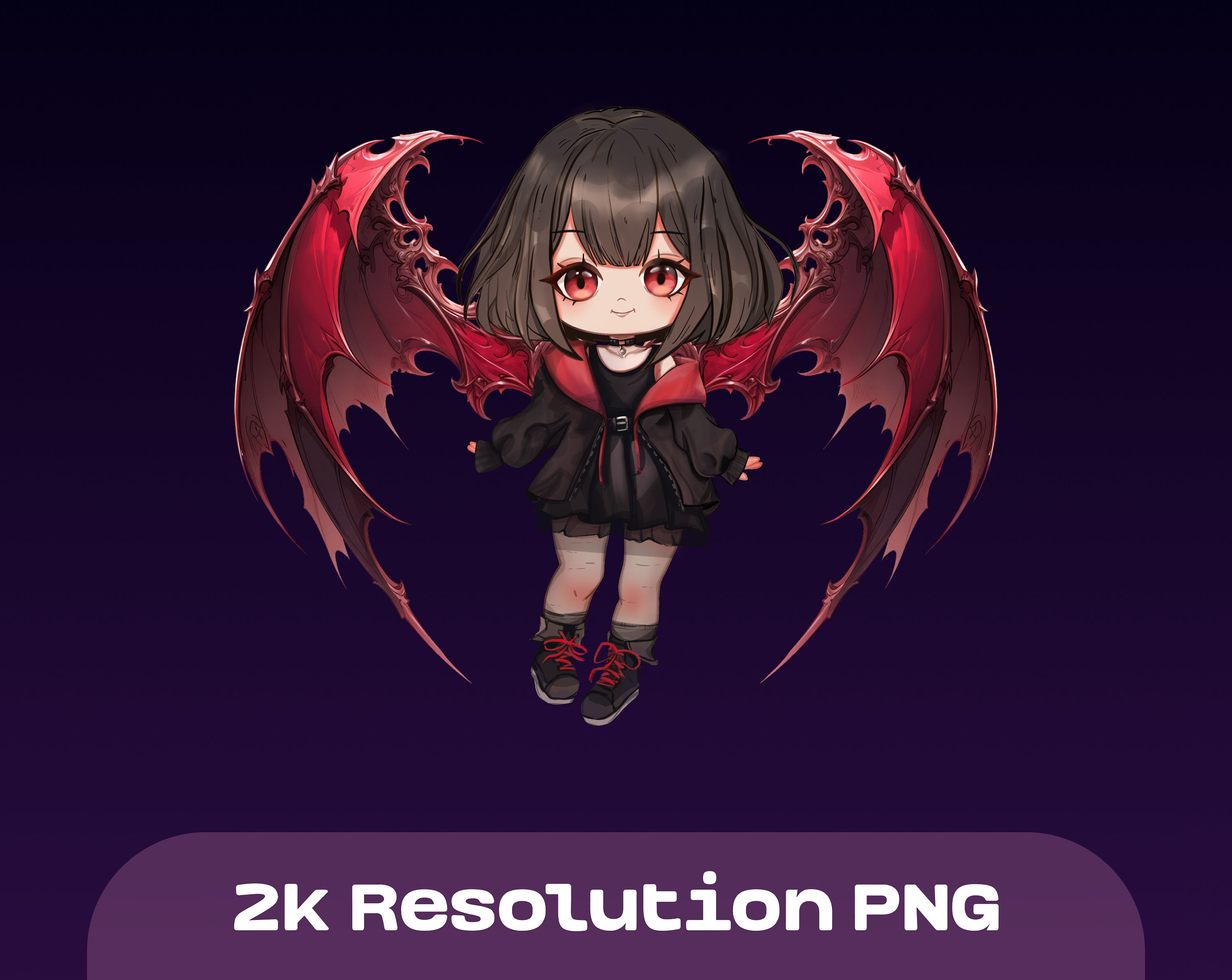 VTUBER Bat Vampire Wings Fantasy Wings Red Wings Vtuber Asset Stream ...