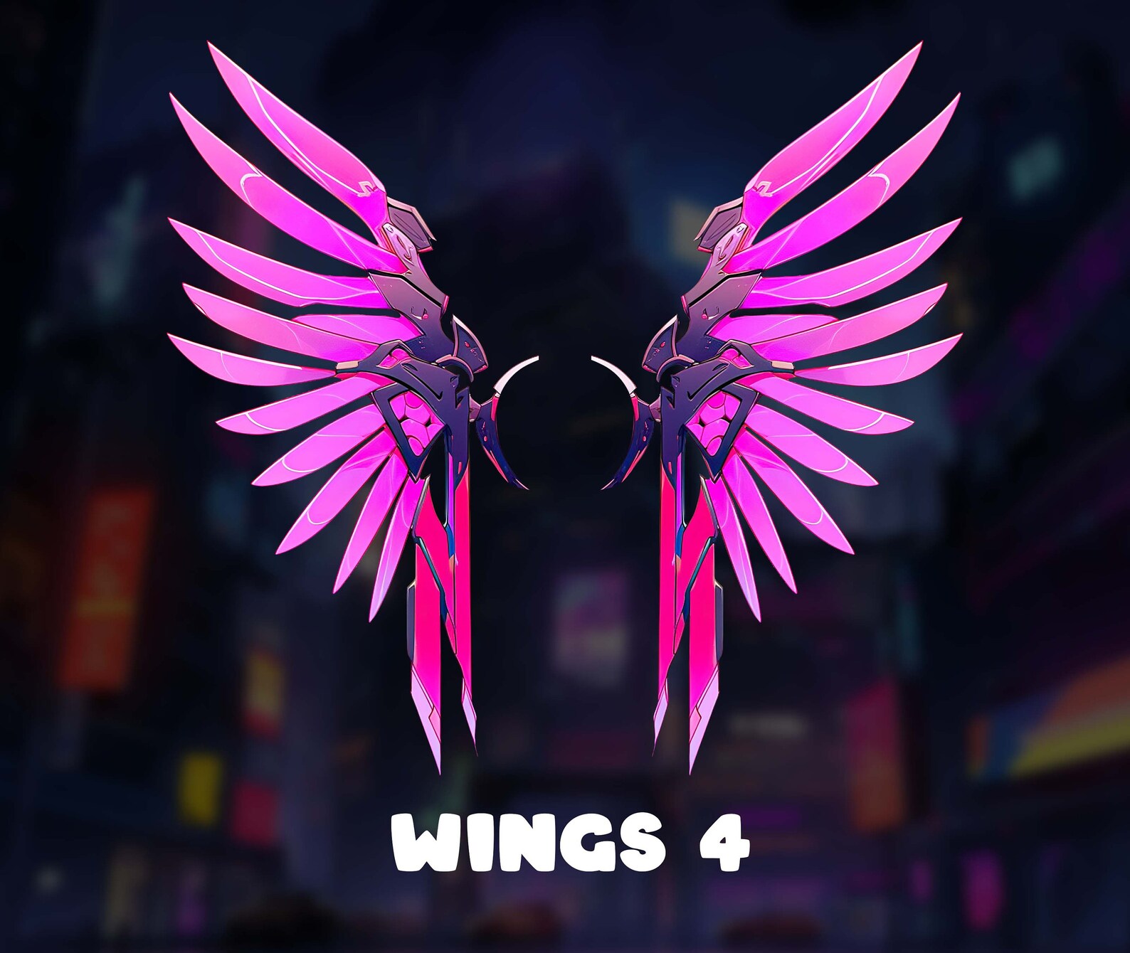 VTUBER Cyberpunk, Sci-fi 4 Wings Set | Fantasy Wings | God Wings ...