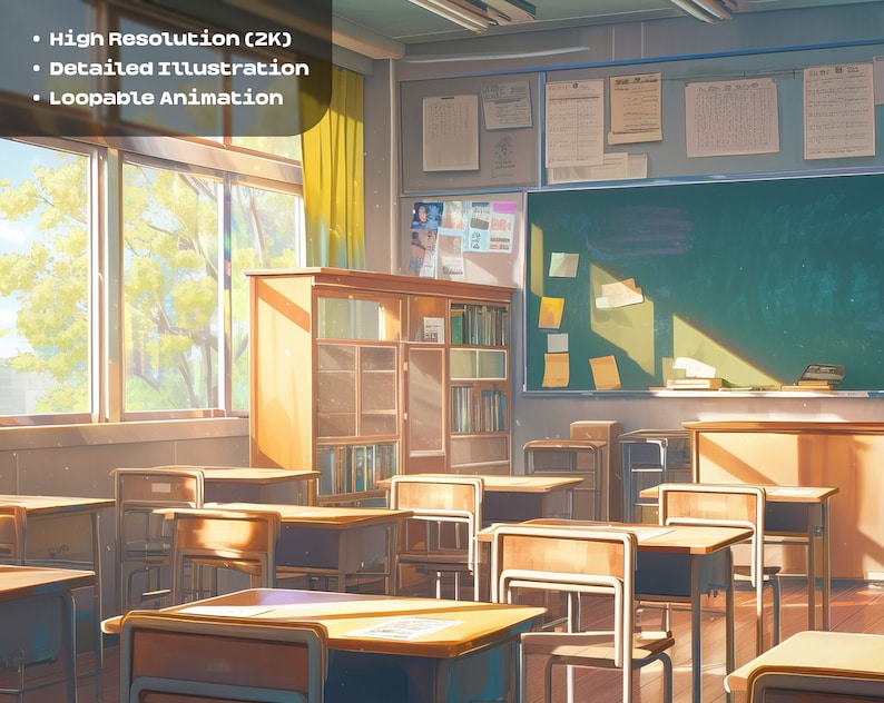 4 ANIMATED BACKGROUNDS | School Classroom Background | School Looped ...