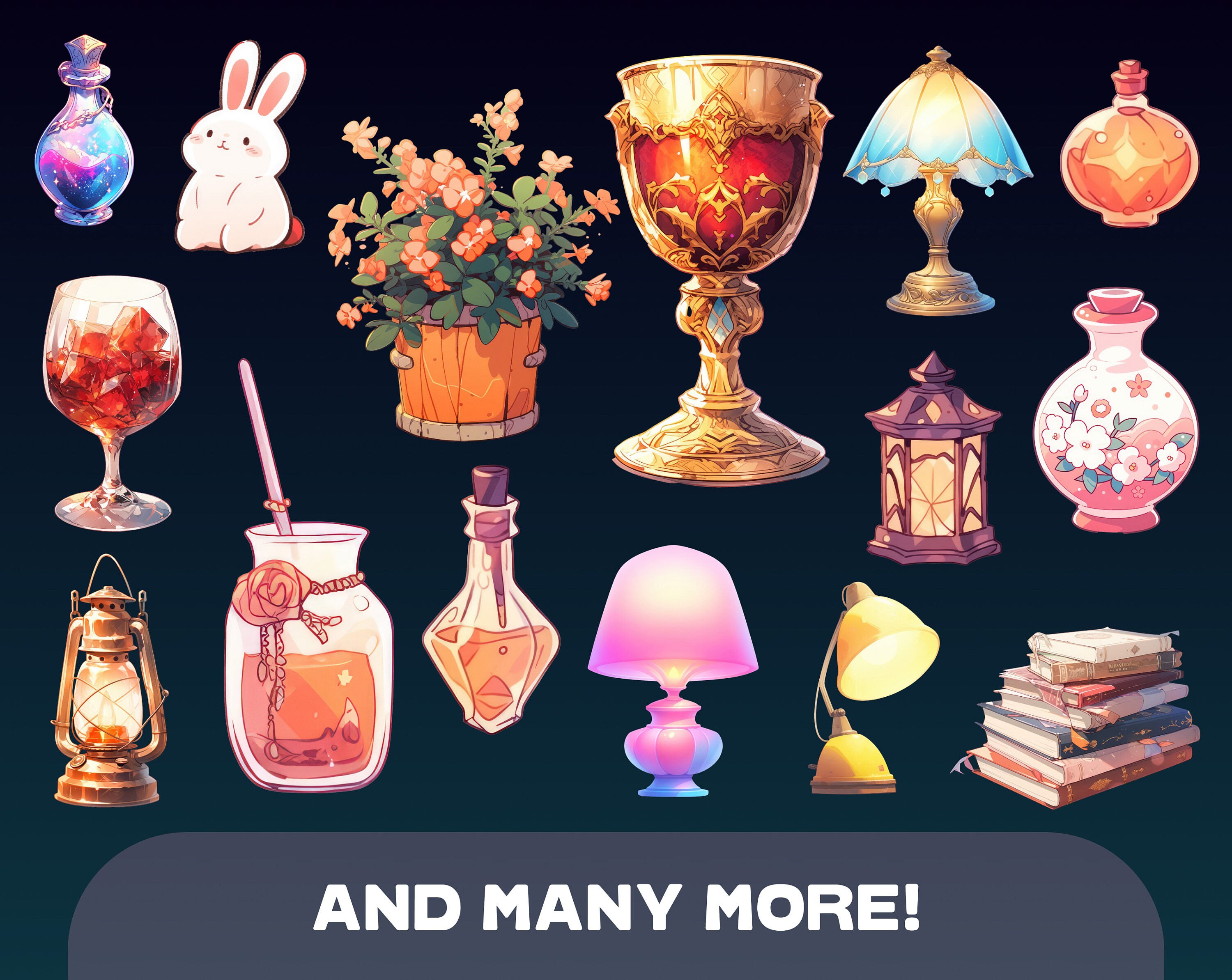 50 VTUBER Assets Bundle, VTUBER Asset | High Quality PNG Files ...