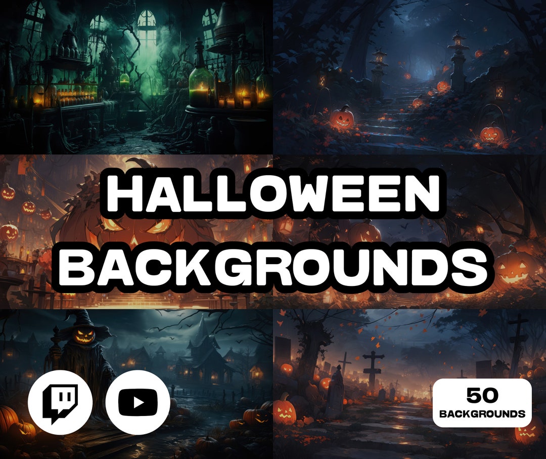 50 Halloween Backgrounds, Witch Rooms, Castles, Stream Background ...
