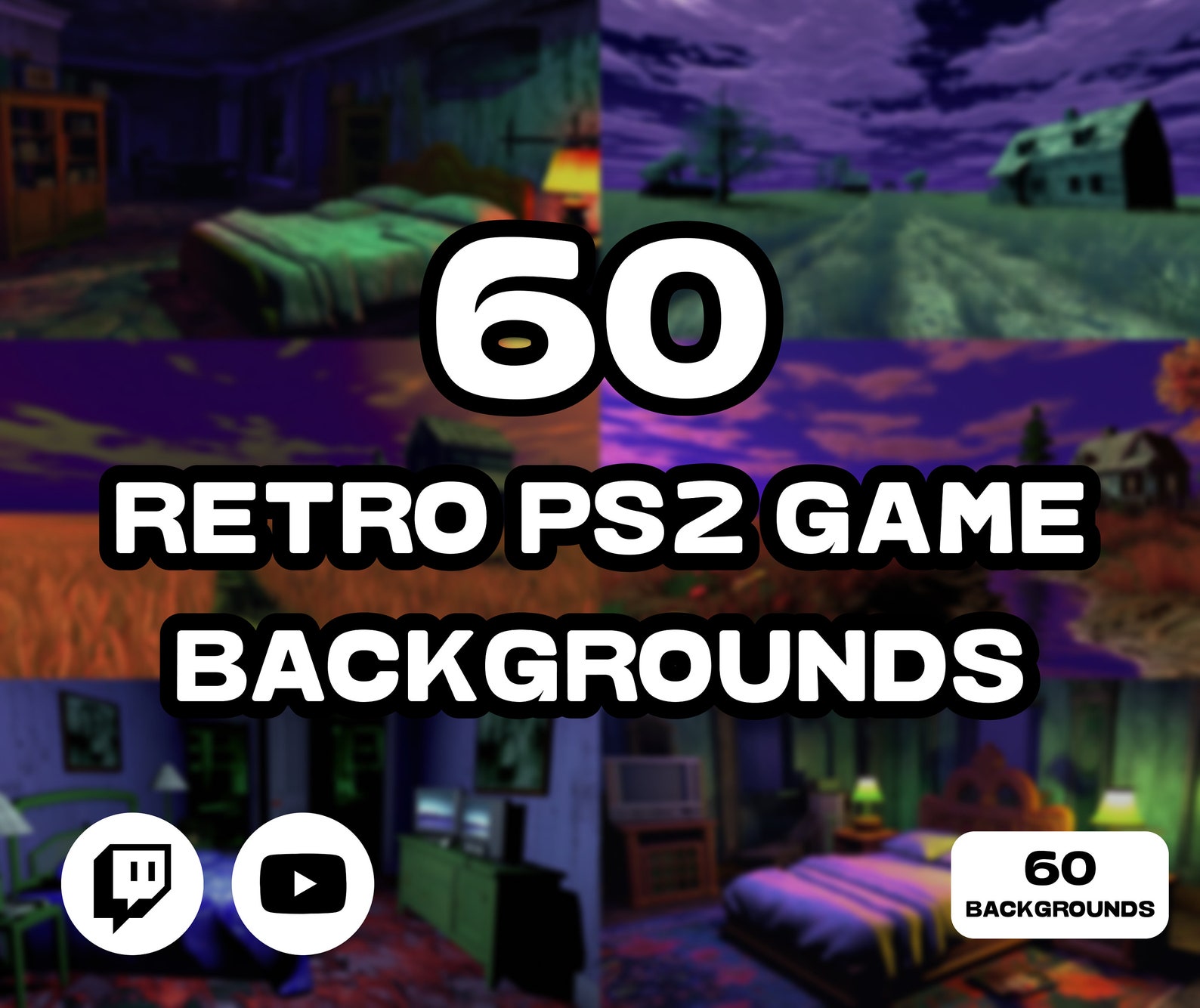 60 Vtuber Streamer Retro PS2 Game Backgrounds, Stream Background ...