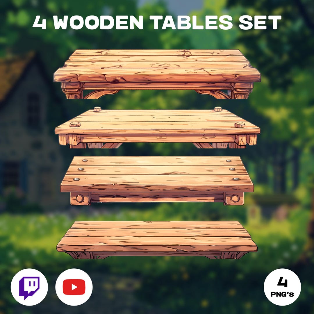 4 Vtuber Tables Desks Set / Desk Asset | Assets for Vtuber - Props ...