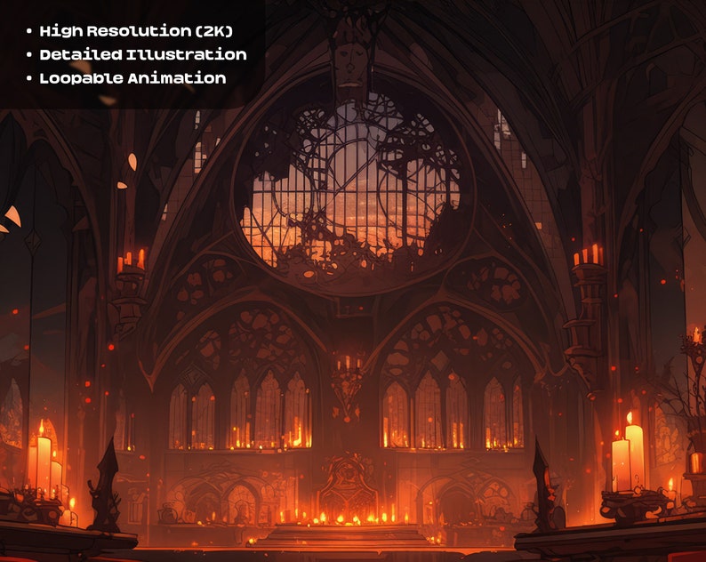 4 ANIMATED BACKGROUNDS Helloween Background Vampire Castle Looped ...