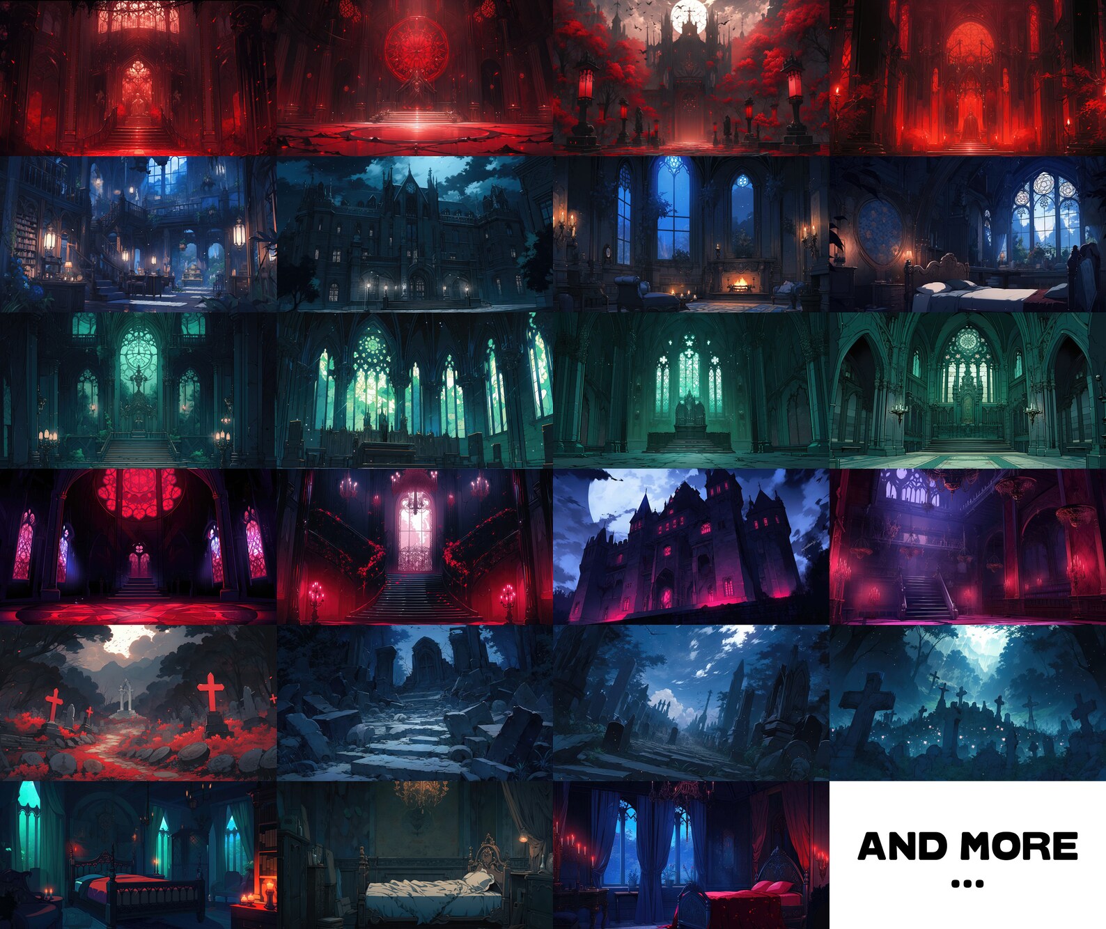 200 Vampire Castle Vtuber Backgrounds, Stream/zoom Backgrounds (digital ...