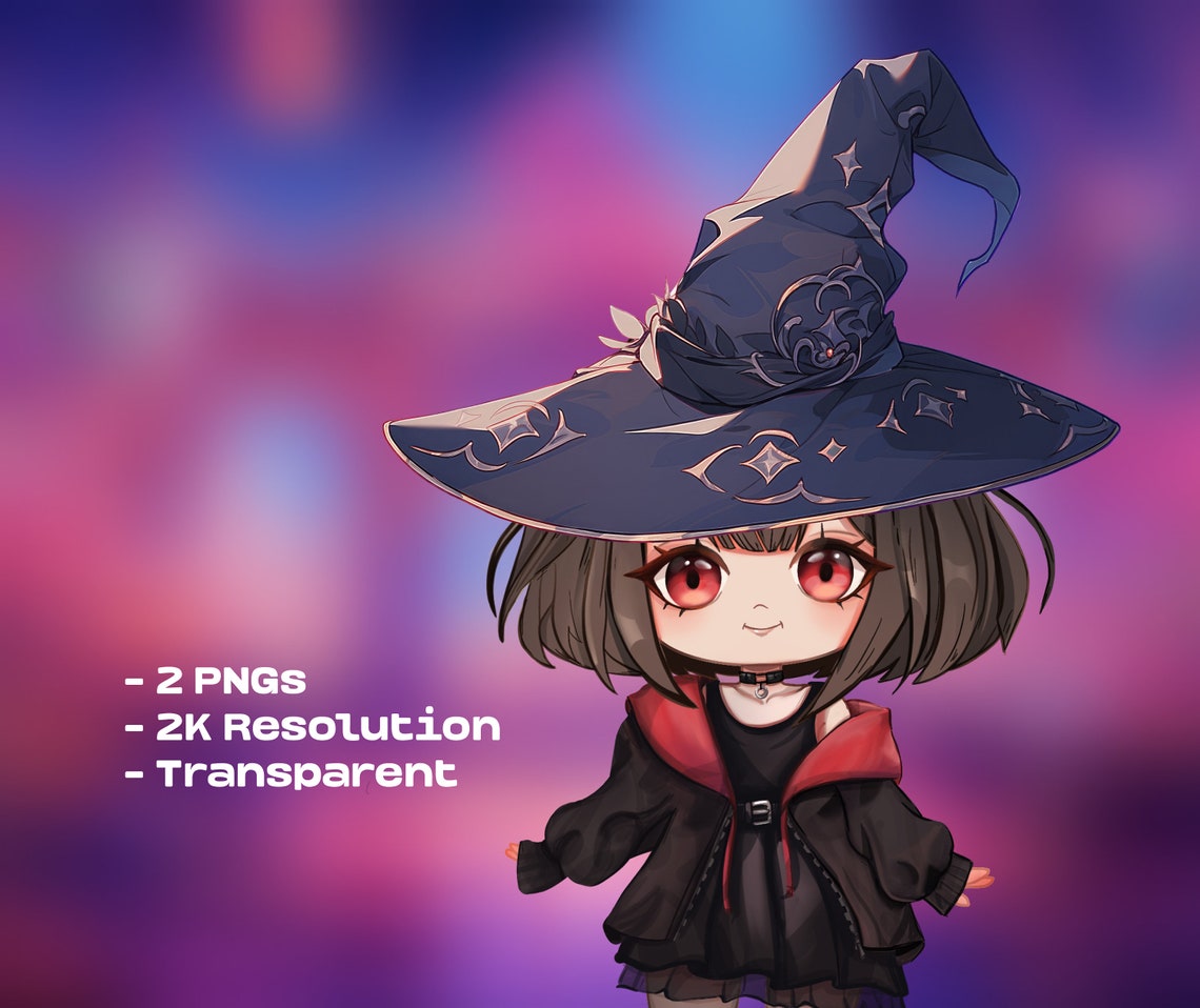 VTUBER 4 Witch Hats Set VTUBER Asset High Quality PNG Files - Etsy