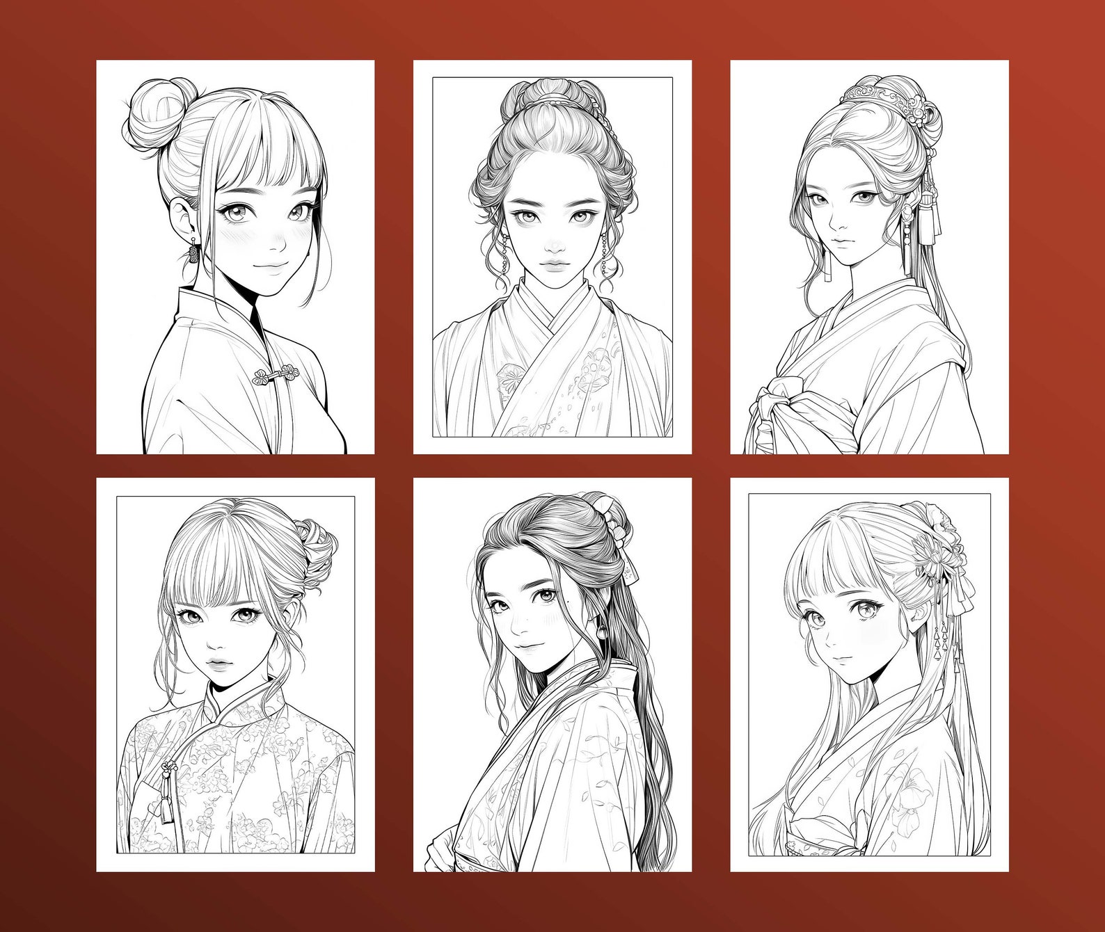 ANIME japan Coloring Book of Girls, Japan, Ghibli, High Quality ...