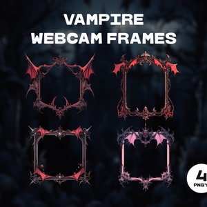 4 Webcam Frame Vampire / Vampire Stream Frame / Vtuber / Gothic / Red ...