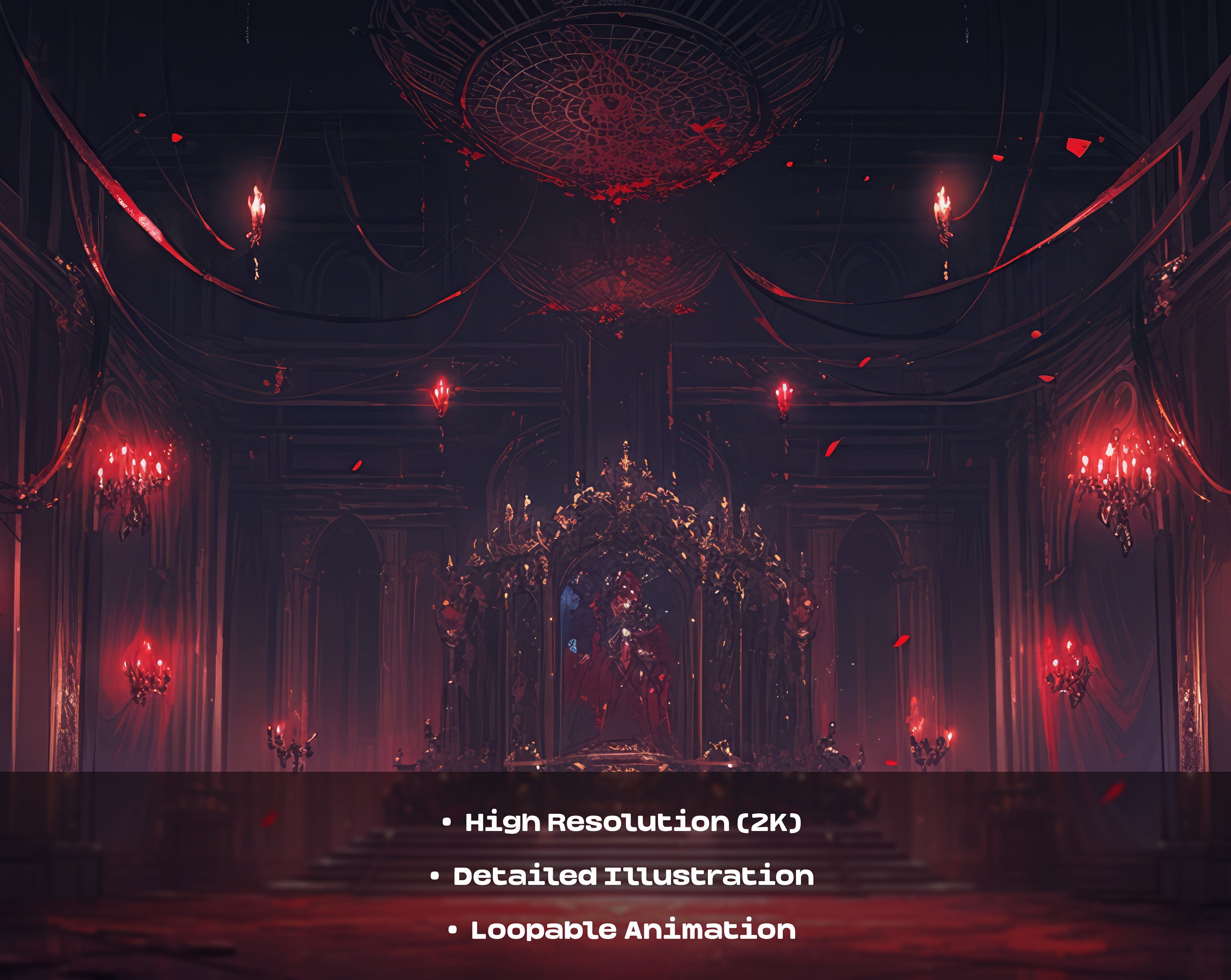 4 ANIMATED BACKGROUNDS | Vampire Castle Background | Vampire Looped ...
