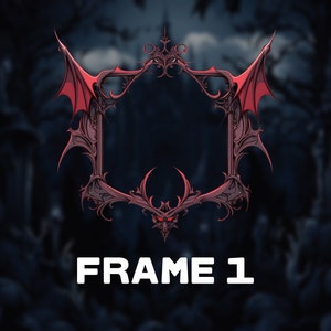 4 Webcam Frame Vampire / Vampire Stream Frame / Vtuber / Gothic / Red ...