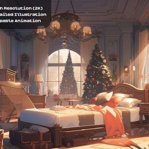 4 ANIMATED BACKGROUNDS | Christmas Background | Christmas Looped Vtuber ...