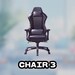 VTUBER 4 Black Simple Gaming Chairs Set, VTUBER Asset High Quality PNG ...