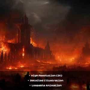 4 ANIMATED BACKGROUNDS | Demonic Hell Background | Netherworld Looped ...
