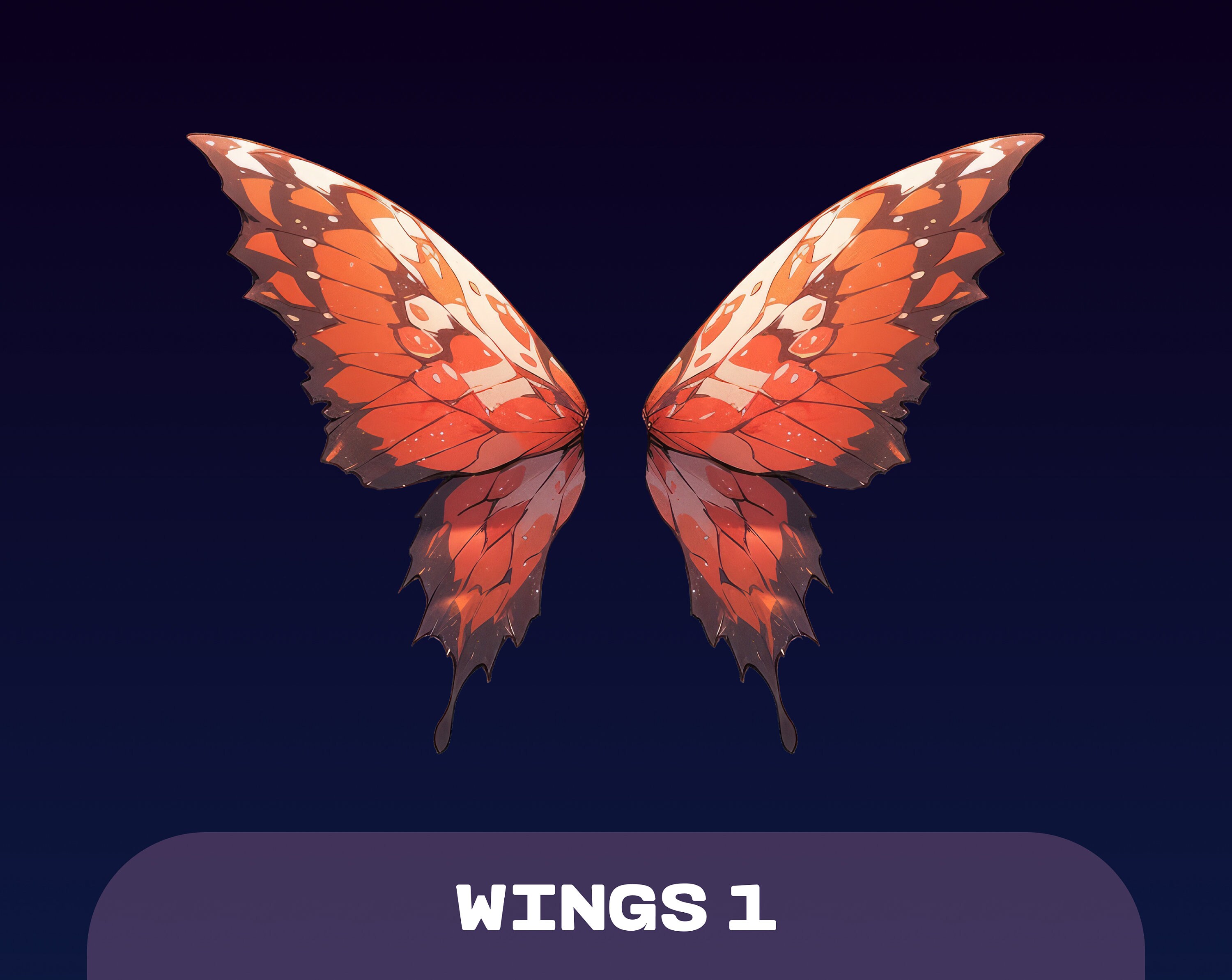 Vtuber Butterfly Wings Set, Cozy Fantasy Pngs (digital Download) - Etsy