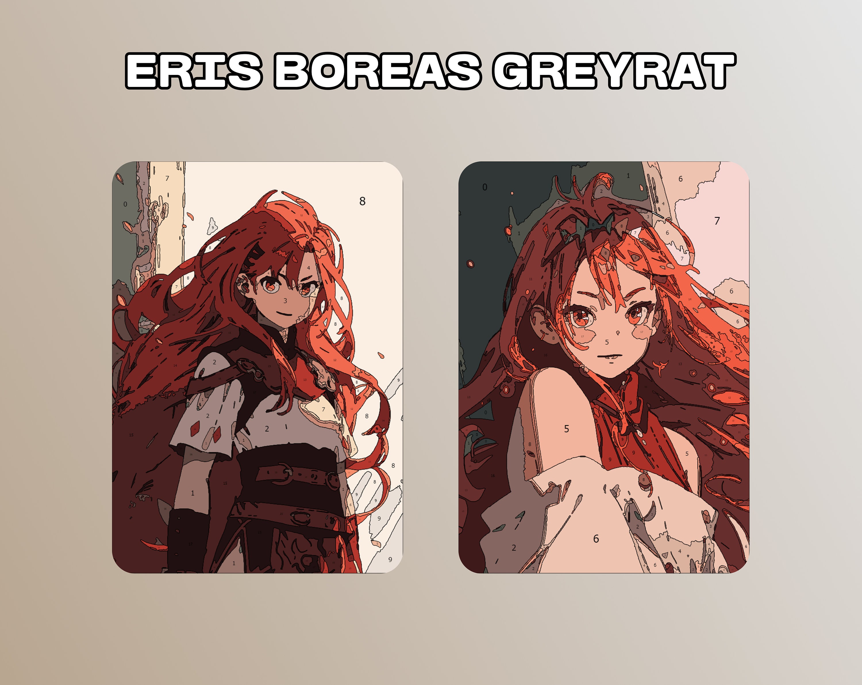 Mushoku Tensei / Jobless Reincarnation Paint by Number 10 Illustrations ...