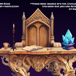 4 Vtuber Fantasy Tables Set / Desk Asset | Assets for Vtuber - Props ...