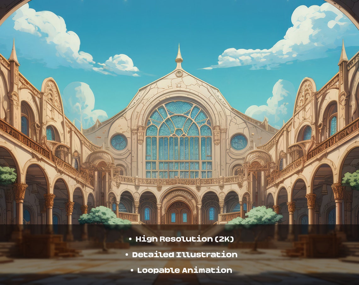 4 ANIMATED BACKGROUNDS School of Magic Background Fantasy - Etsy