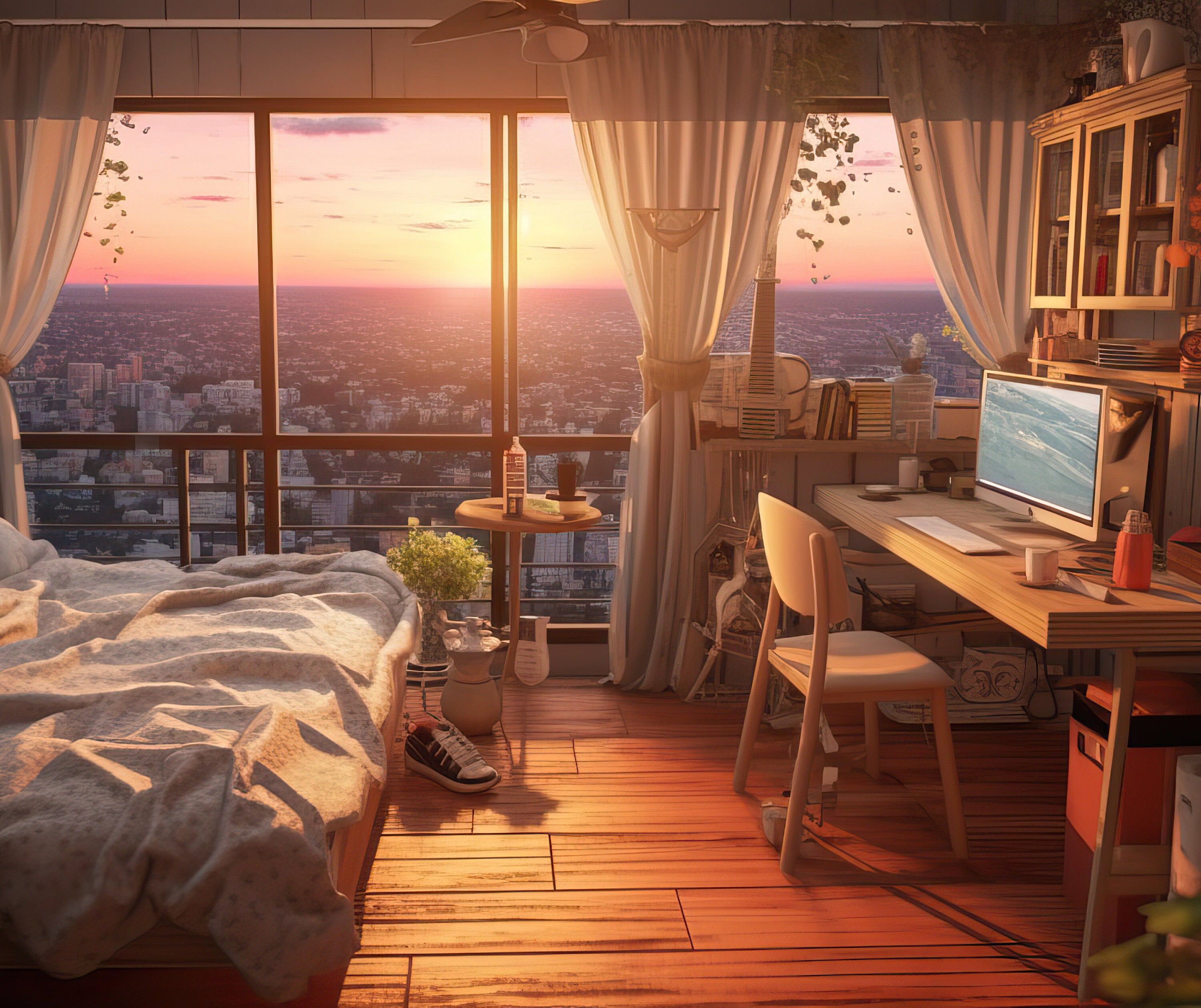 4 ANIMATED BACKGROUNDS Cozy Room Lofi Cozy Fantasy Looped Vtuber Twitch ...