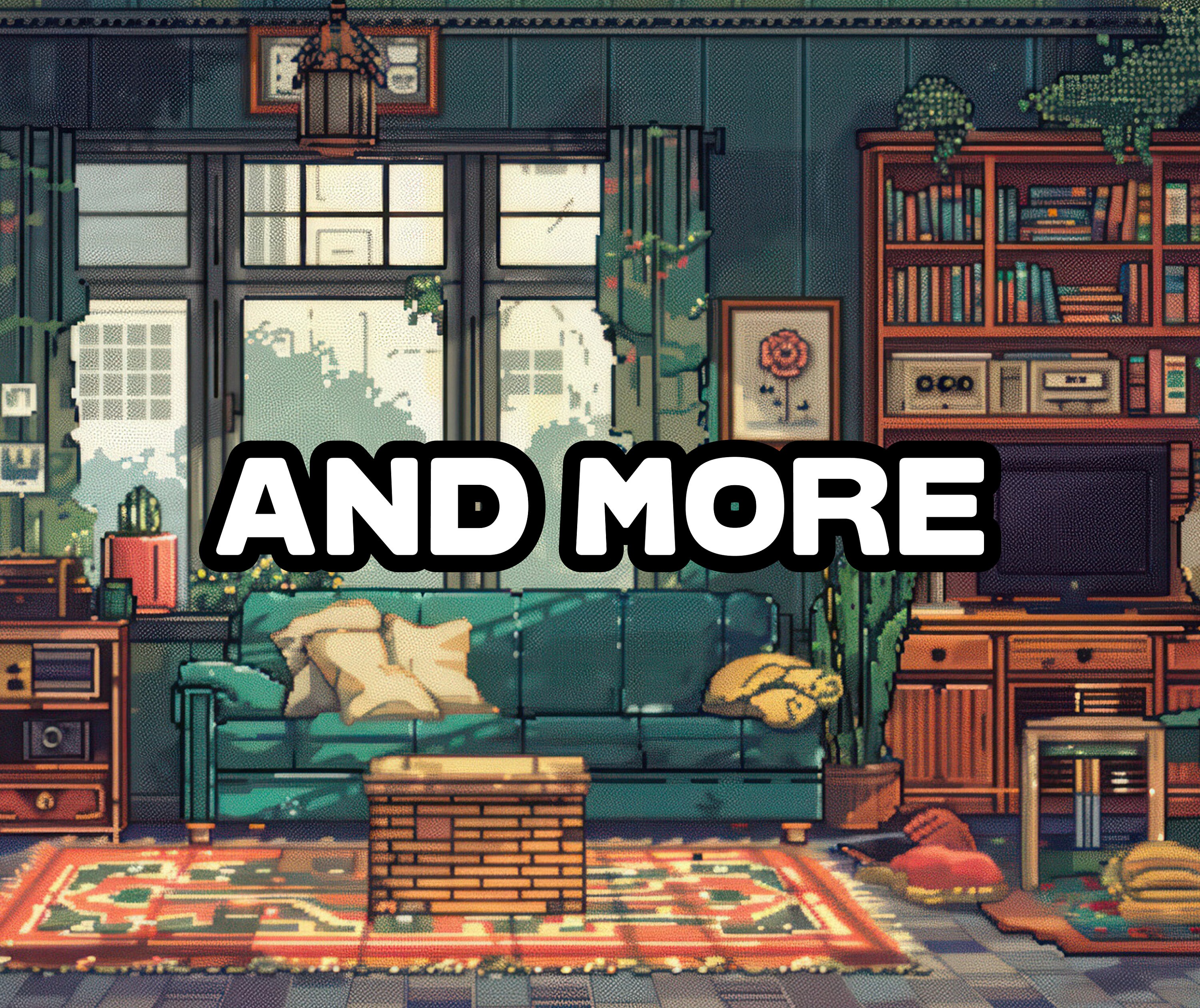 100 Pixel Art Backgrounds, Pixel Art Style, Stream Background, Virtual ...