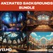 4 ANIMATED BACKGROUNDS School of Magic Background Fantasy - Etsy