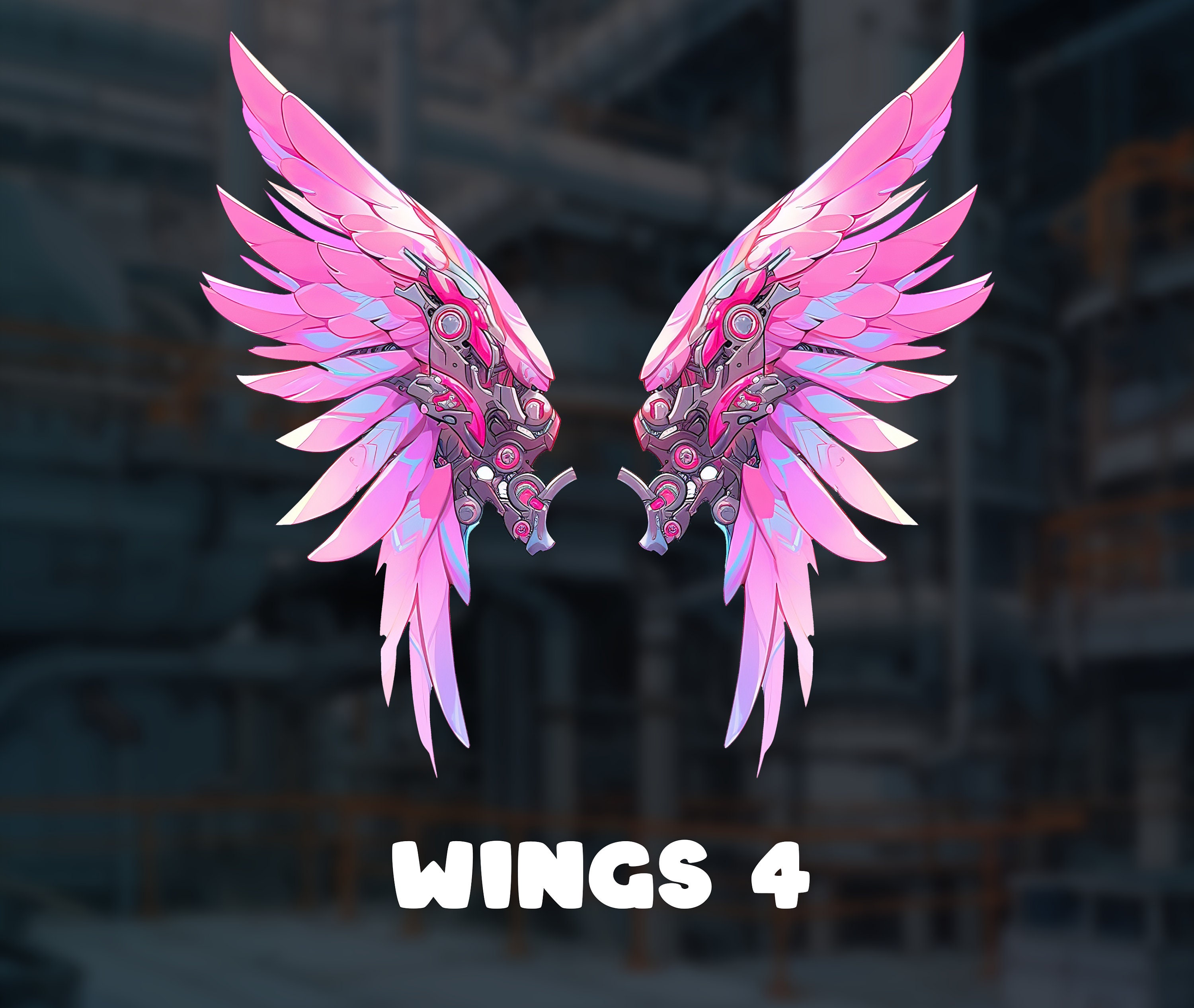 Vtuber Sci-fi Cyberpunk Wings, PNG Asset (digital Download) - Etsy