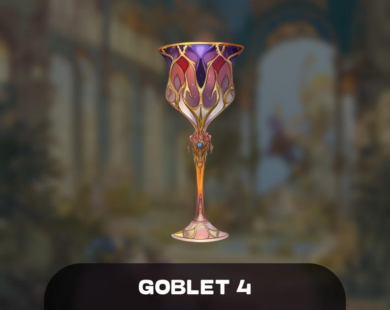 VTUBER 4 Fantasy Art Nouveau Goblets Set, VTUBER Asset | High-quality PNG Files | Transparent ...