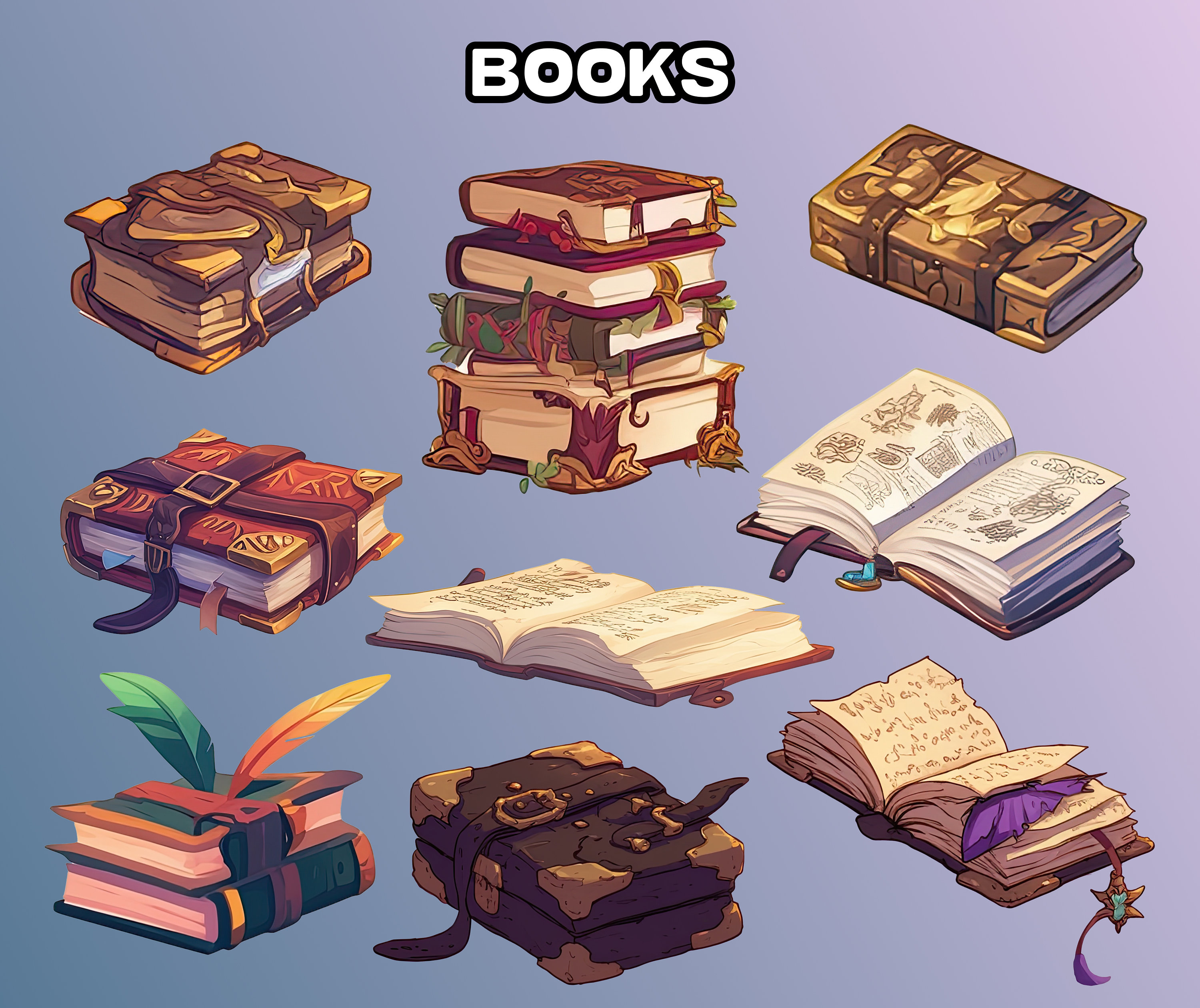 60+ Fantasy VTUBER Assets Bundle, VTUBER Asset | High-quality PNG Files ...